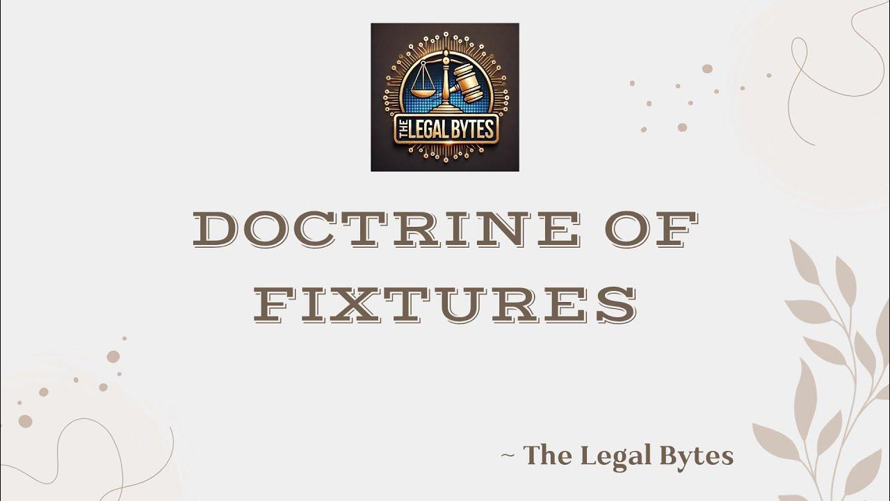 Doctrine of Fixtures - YouTube