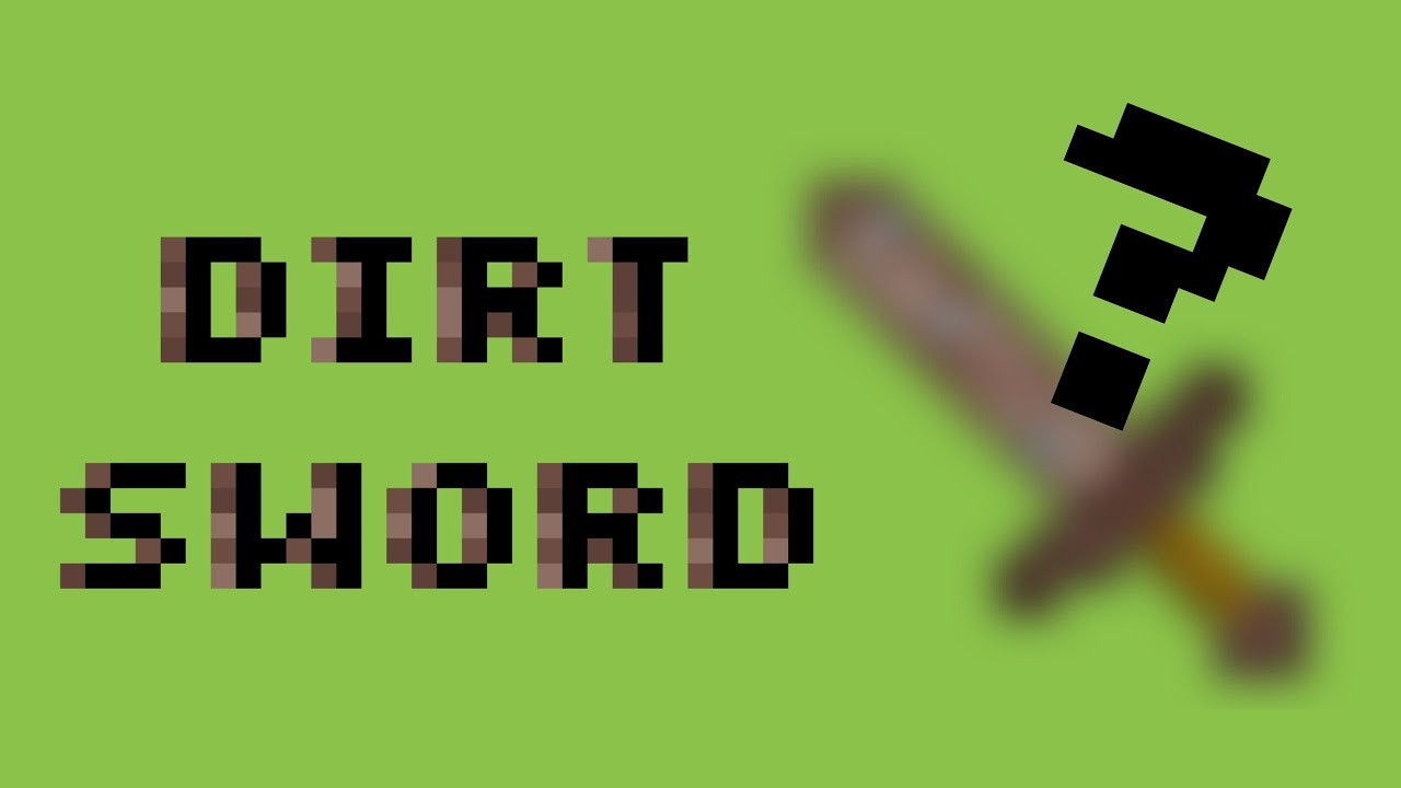 Making a Minecraft dirt sword for some reason - YouTube
