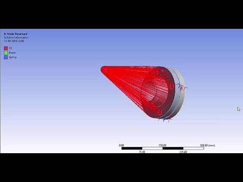 Ansys Tutorial -Beam Connector Using As a Bolt. - YouTube