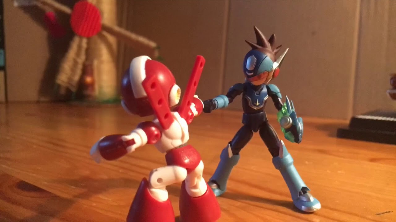 Star force mega man vs super mega man (stop motion short) - YouTube