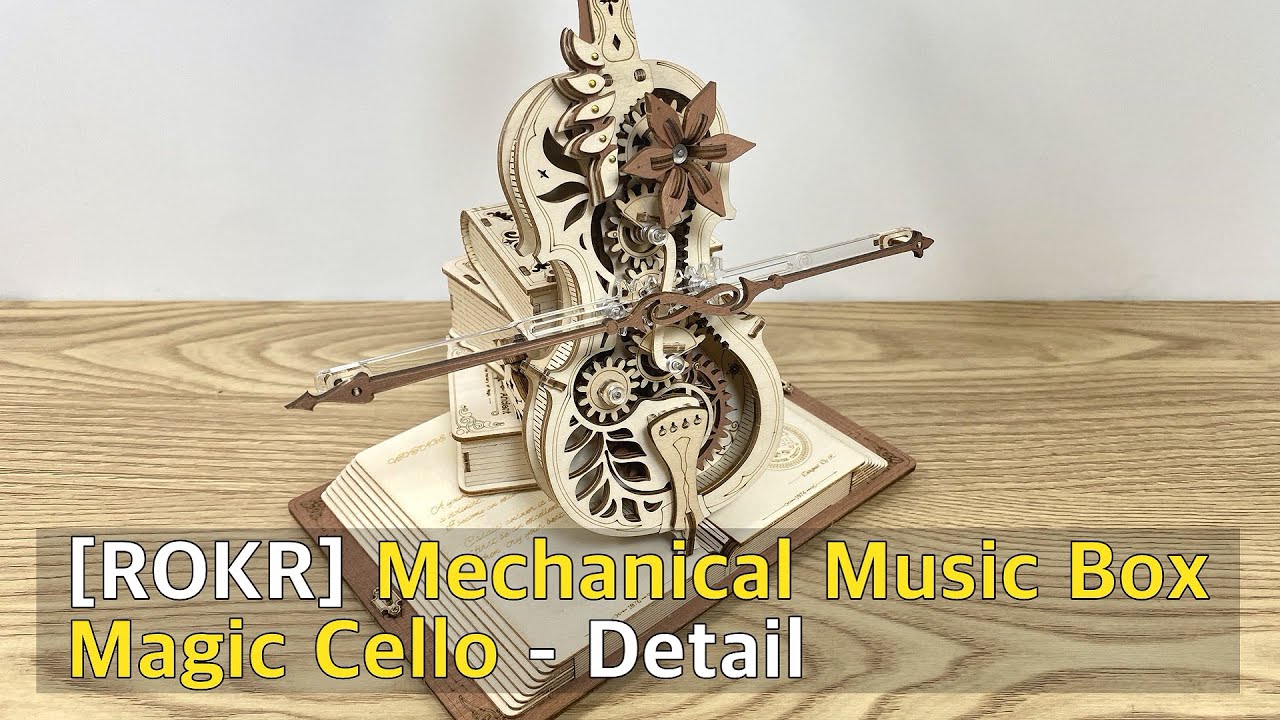 뮤직박스 매직 첼로 만들기 - 상세 (Mechanical Music Box Magic Cello) [ROKR] - YouTube