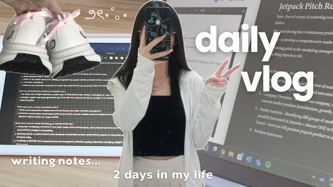 realistic 2 days in my life VLOG | projects, assignments, studying ...