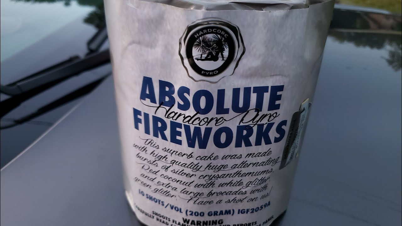 Absolute Fireworks 350g cake by Hardcore Pyro - YouTube