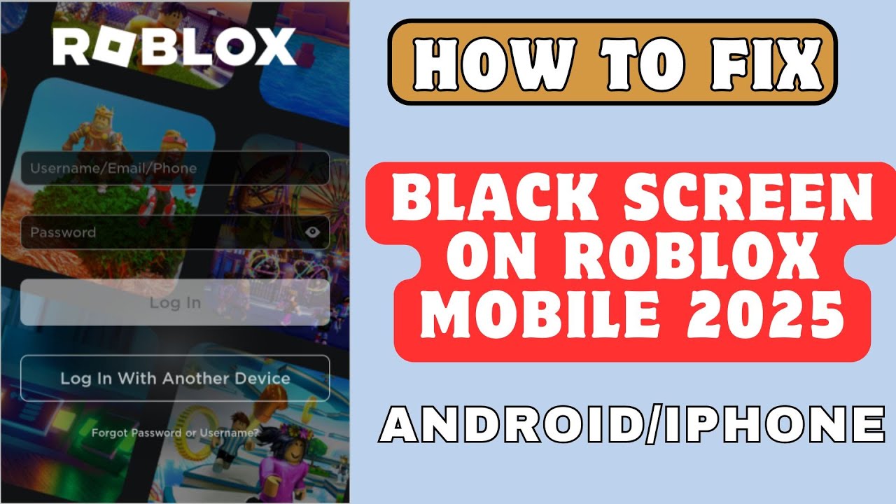 How To Fix Black Screen on Roblox Mobile 2025 | Fix Roblox black screen ...