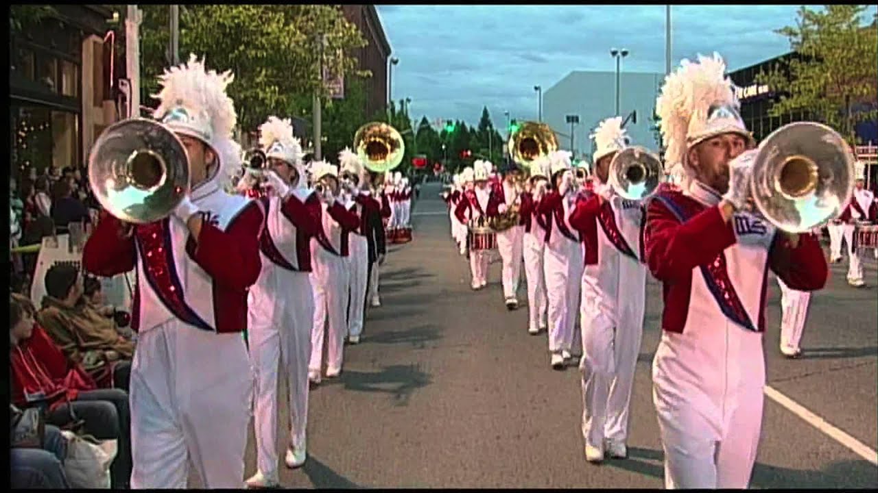 2013 Armed Forces Torchlight Parade - Mt. Spokane High School Marching ...