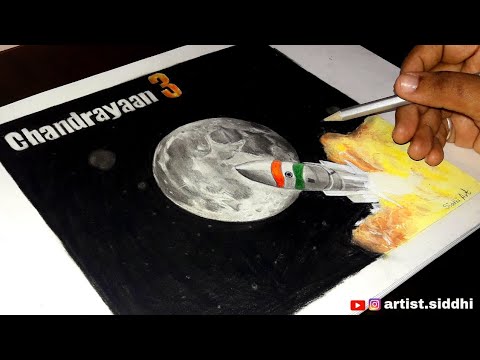 Chandrayaan 3 Drawing | ISRO Vikram Lander Moon Landing Success Special ...