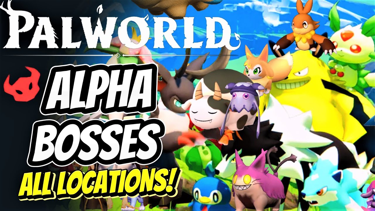 PALWORLD - Guide to ALL 43 Boss Locations // All World, Alpha, Cave ...