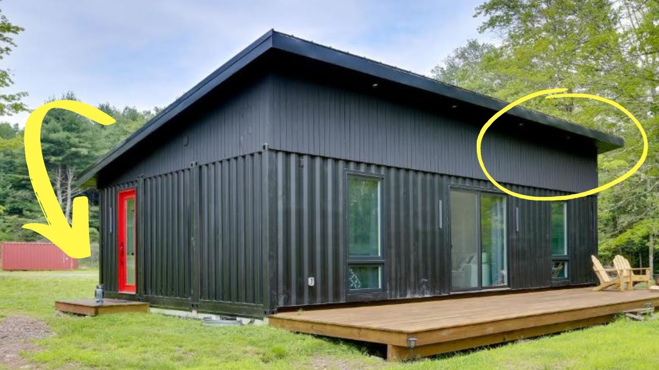 Lakefront Container Getaway with Canoes and Kayaks - YouTube