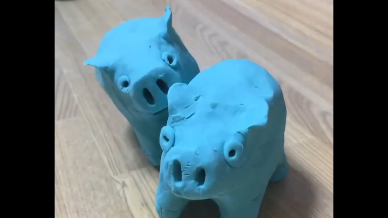 claymation - pig- clay animation stop motion animation - YouTube