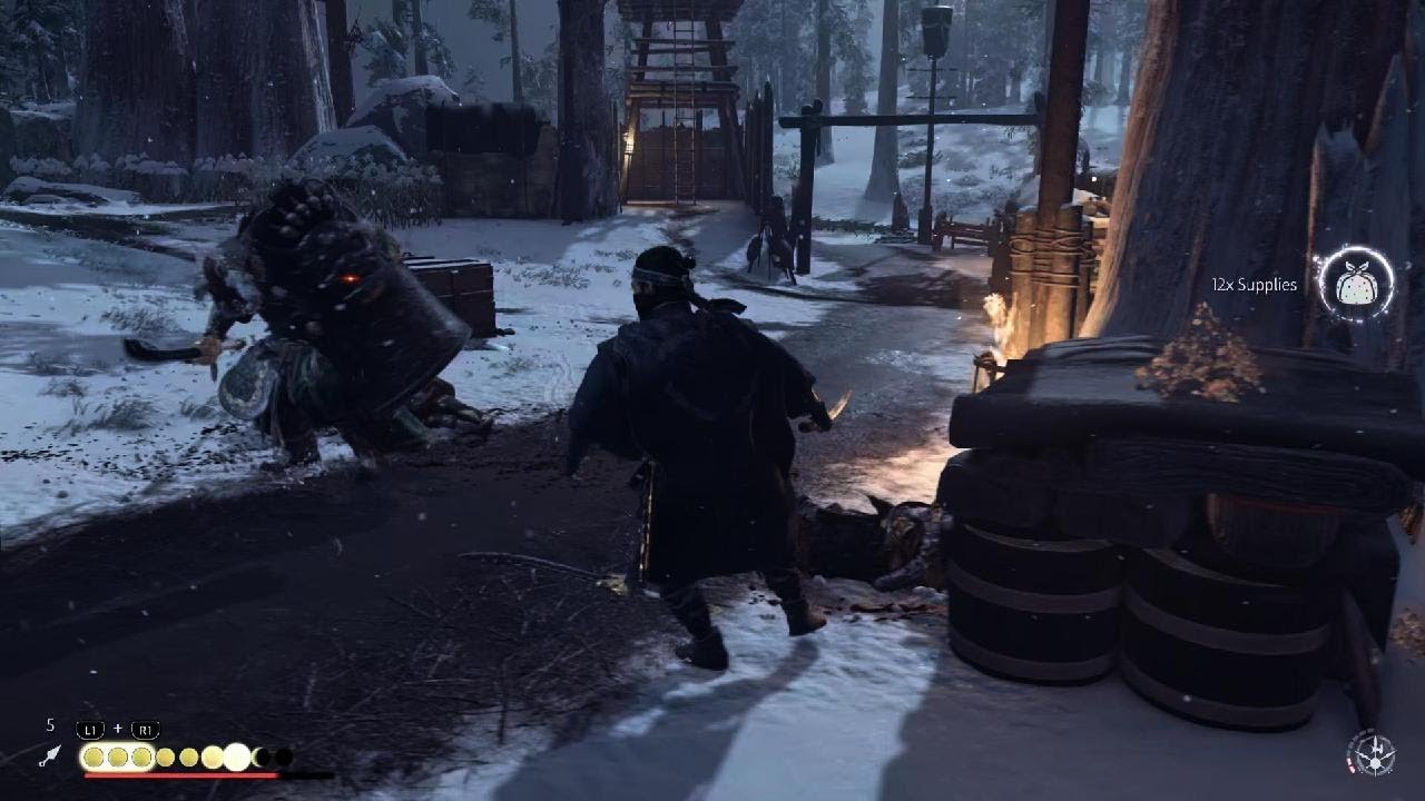 Ghost of Tsushima Stagger a Brute with Moon Stance Heavy Attacks - YouTube