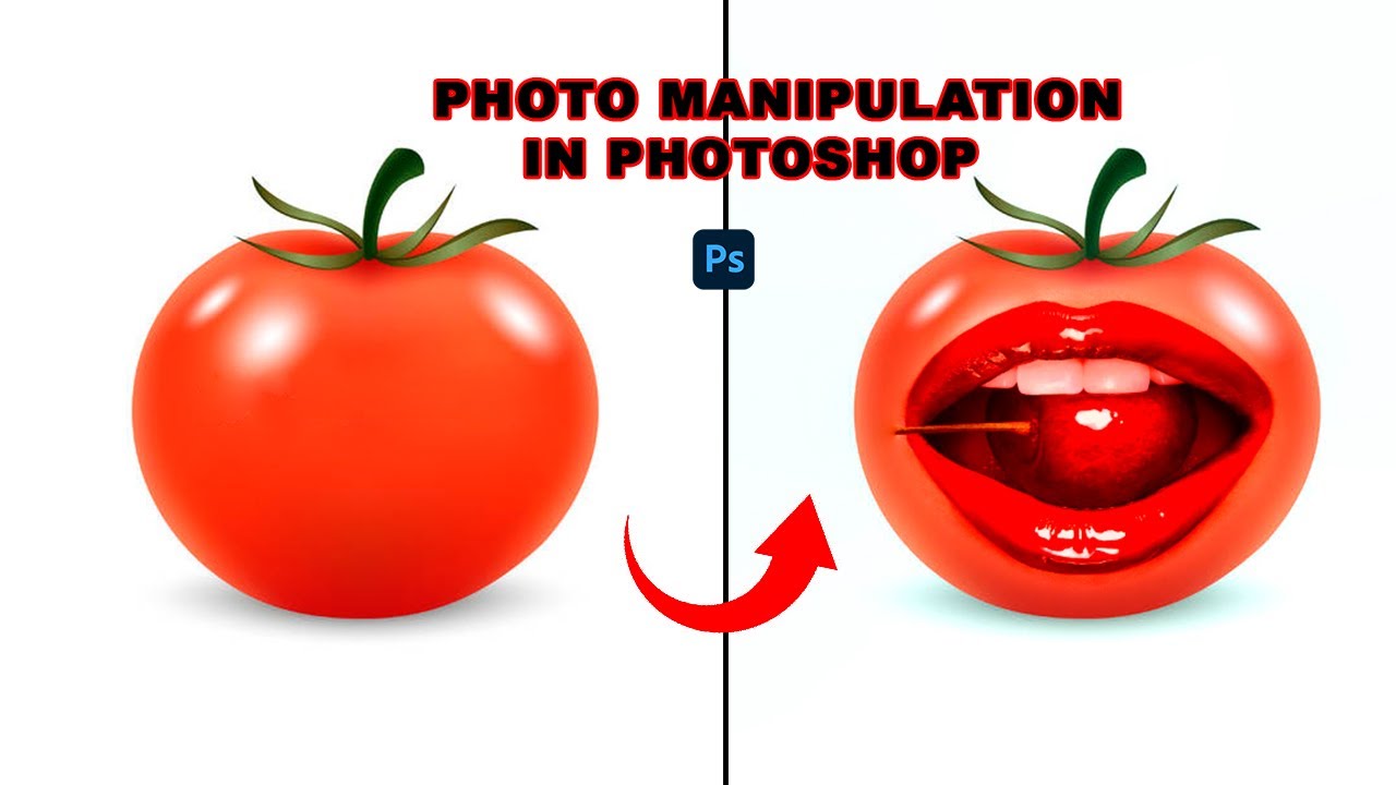 How To Created Tomato Photo Manipulation Using Auto Blend Layers in ...