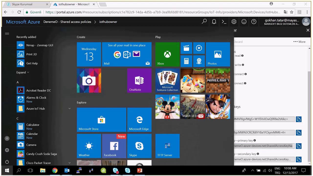 MS Azure IoT Device Twin and Device Explorer - Gökhan TATAR - YouTube
