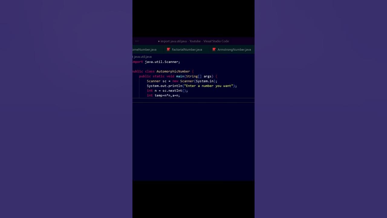 Program For Automorphic Number In Java Java Coding Coder Language