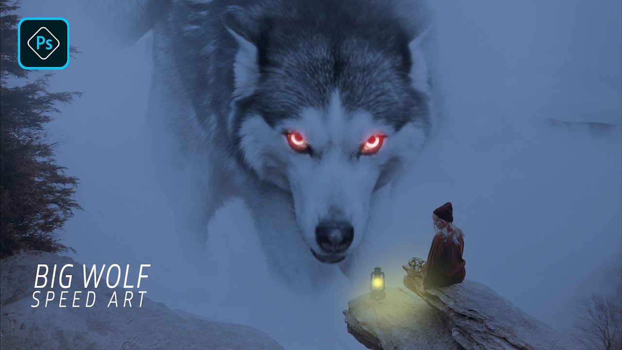 Big Wolf Manipulation Photoshop Tutorial - YouTube