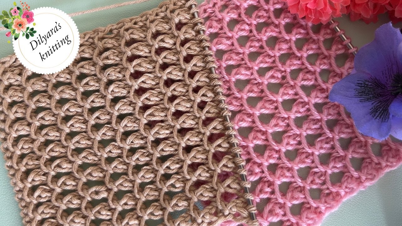 Openwork summer pattern. Easy and Beautiful knittng👍🧶💥 - YouTube
