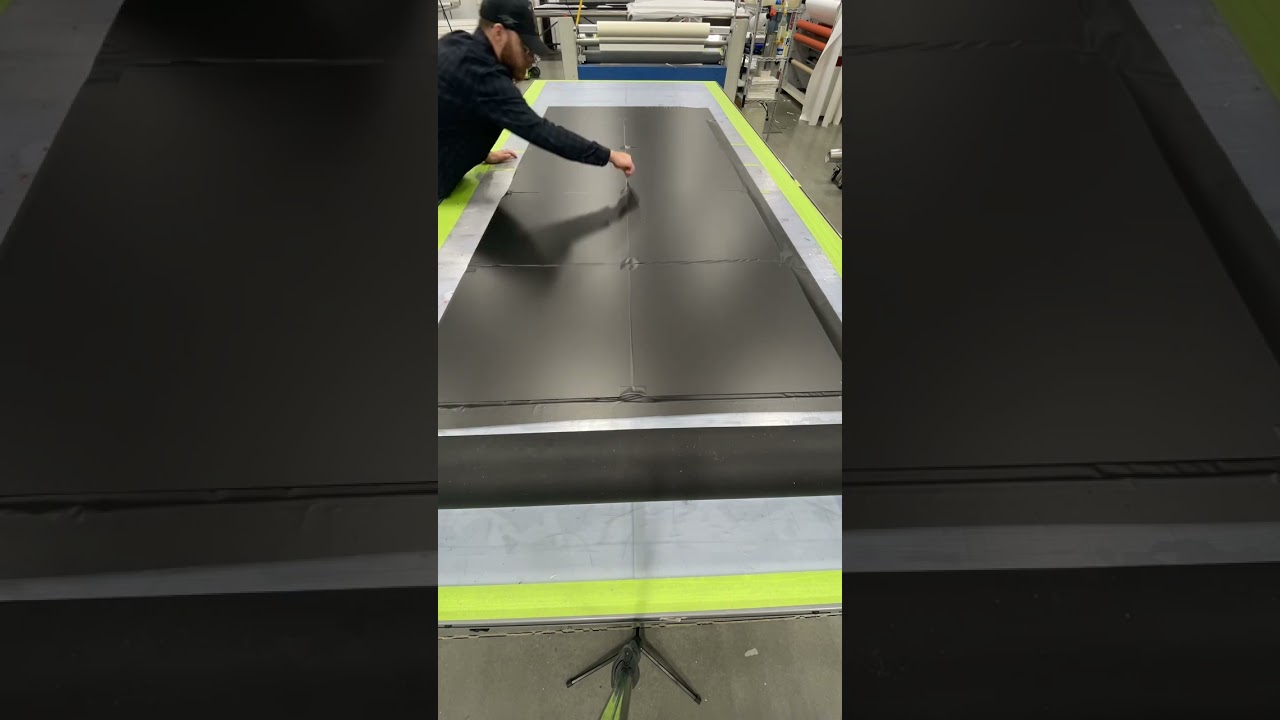 Black vinyl backer application - YouTube