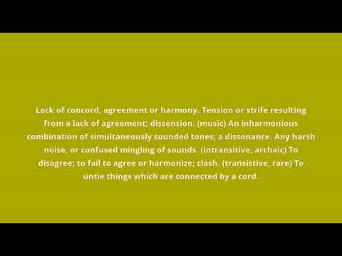 what is the meaning of discord. - YouTube