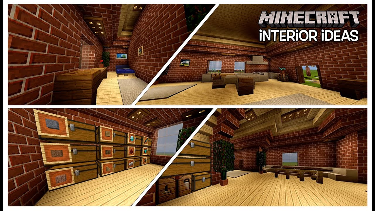 Minecraft Suburban Brick House | Interior Ideas | Tutorial - YouTube