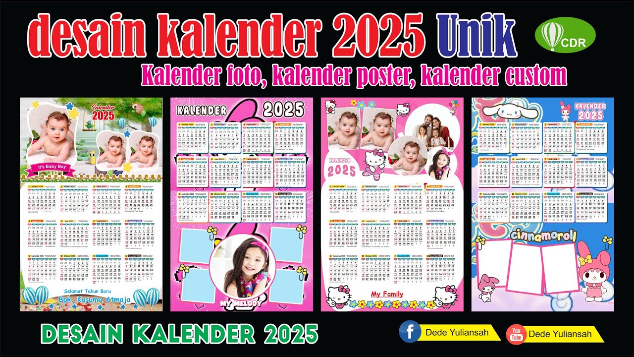 DESAIN KALENDER TAHUN 2025 UNIK CORELDRAW - YouTube