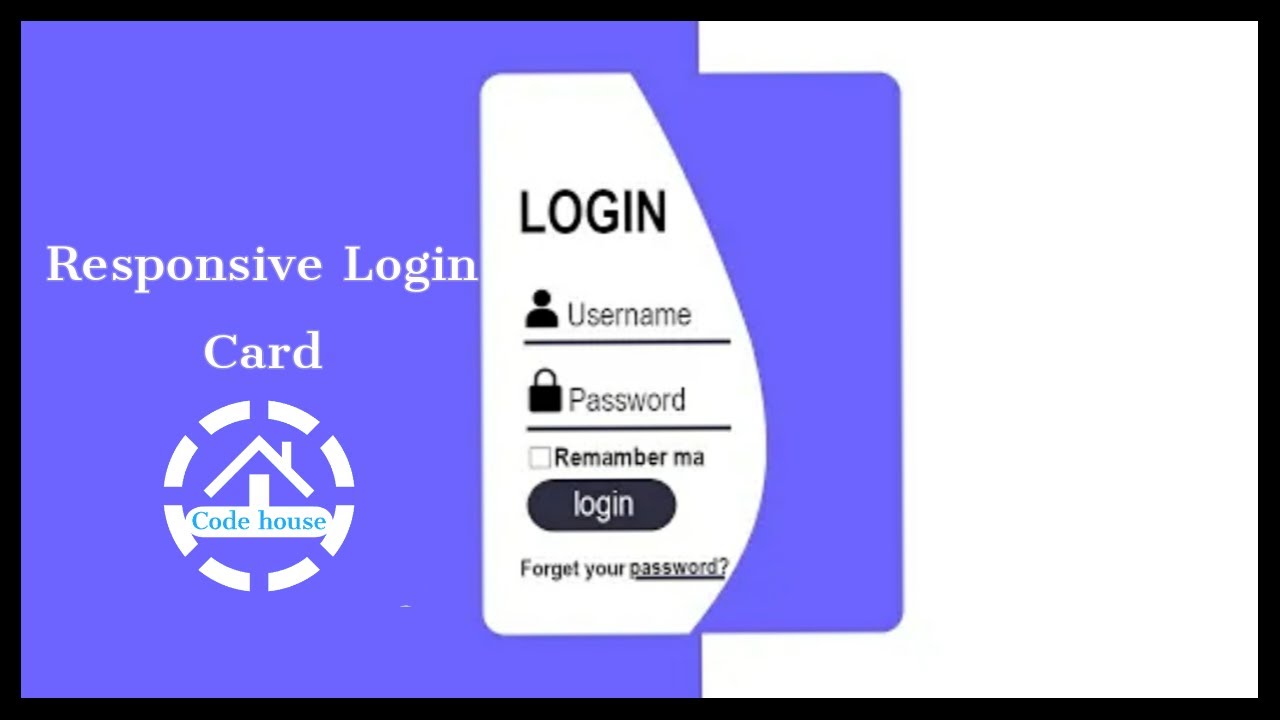 Login card using html and css - YouTube