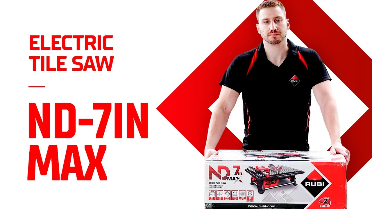 The ND-7IN MAX, RUBI's Portable Electric Table Tile Saw - YouTube