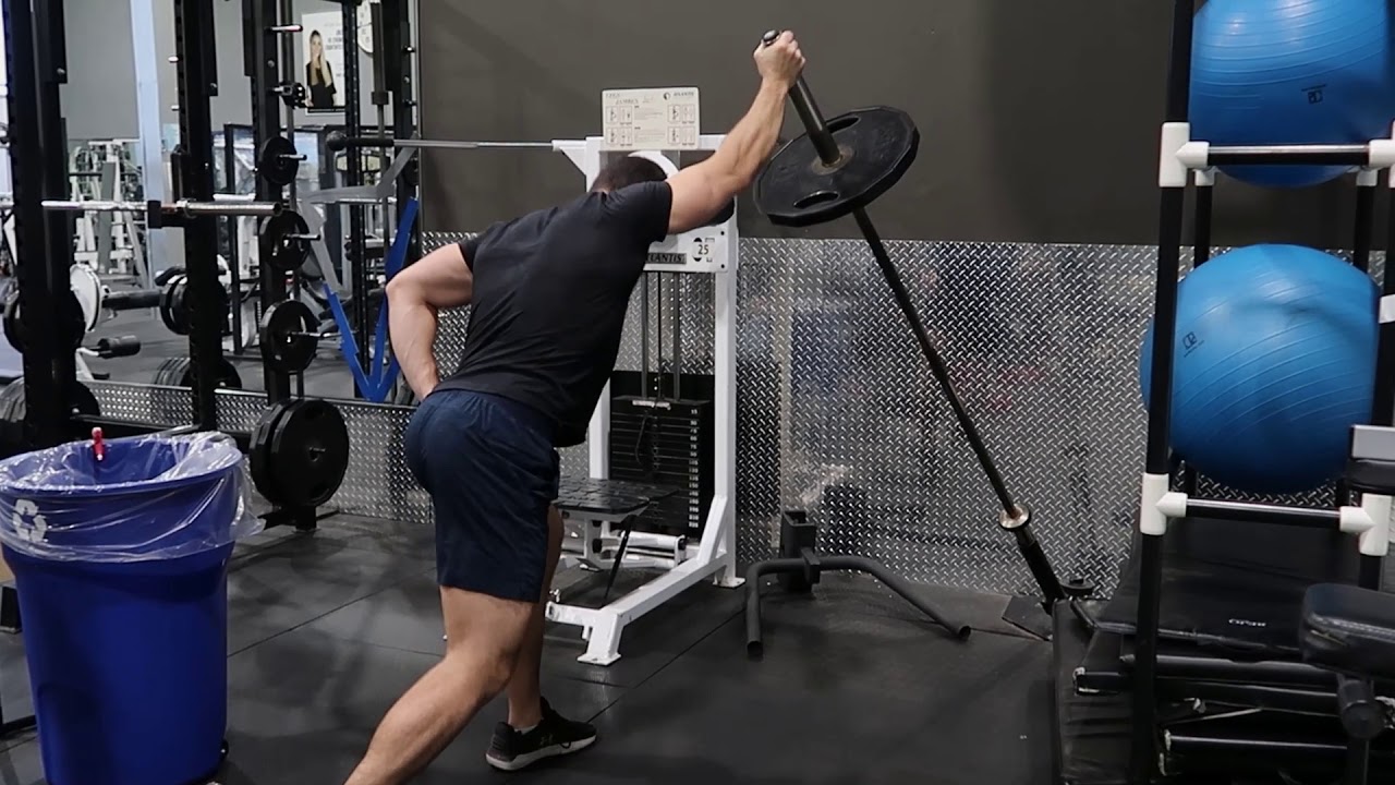 Landmine Push Press - YouTube