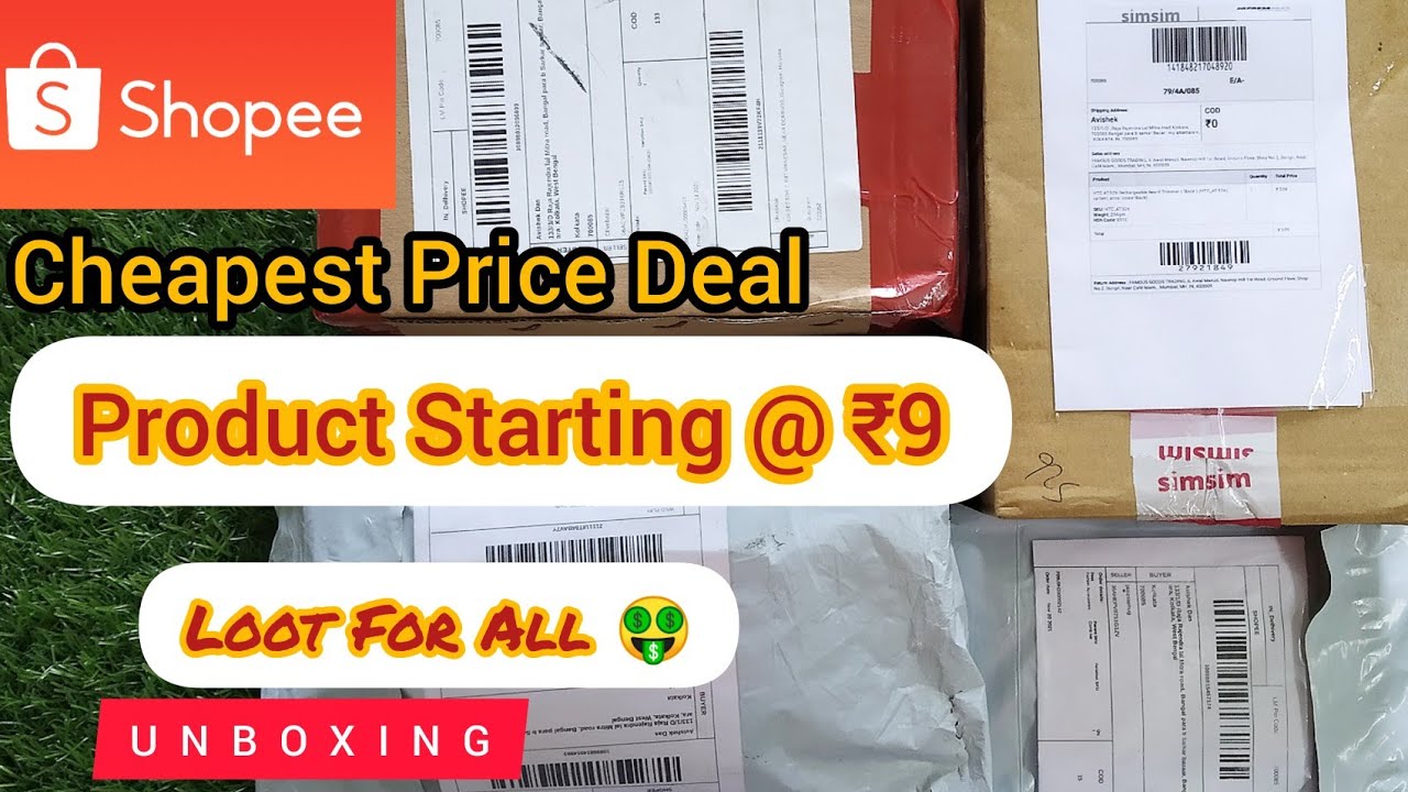 Shopee Free Shopping For All || Product Starting @₹9 || Unboxing and ...