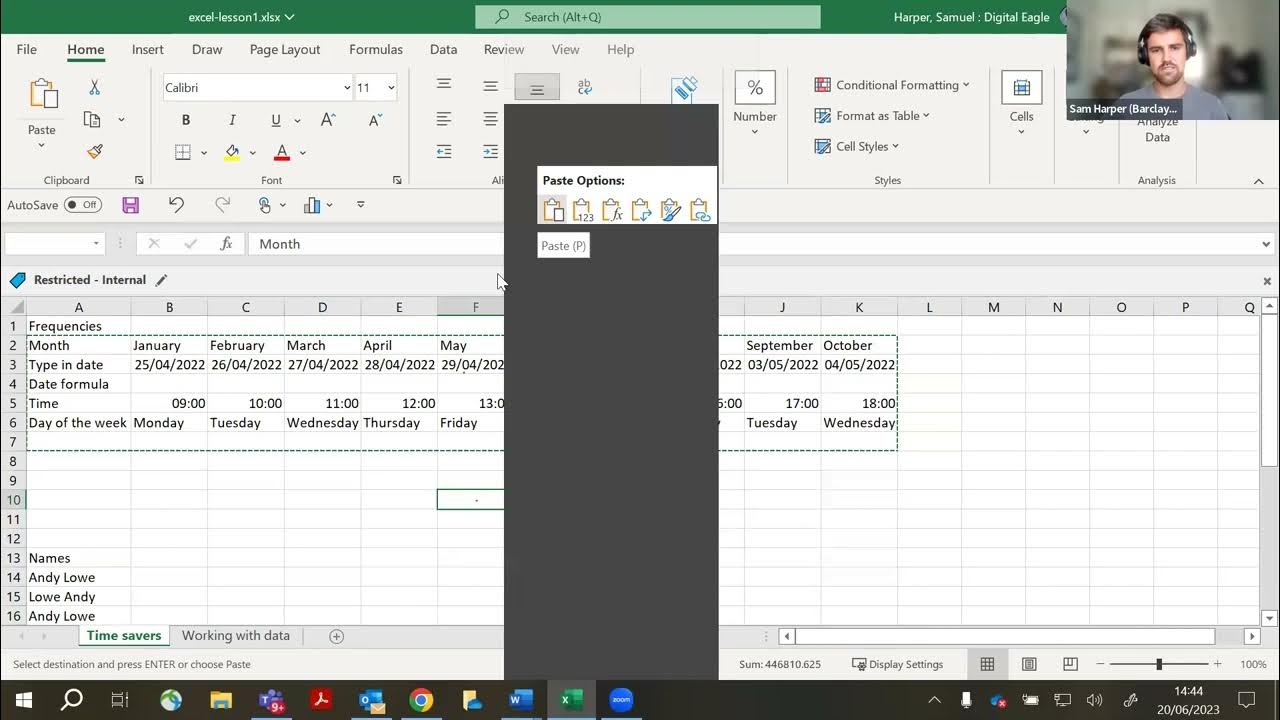 Advanced Excel training - YouTube