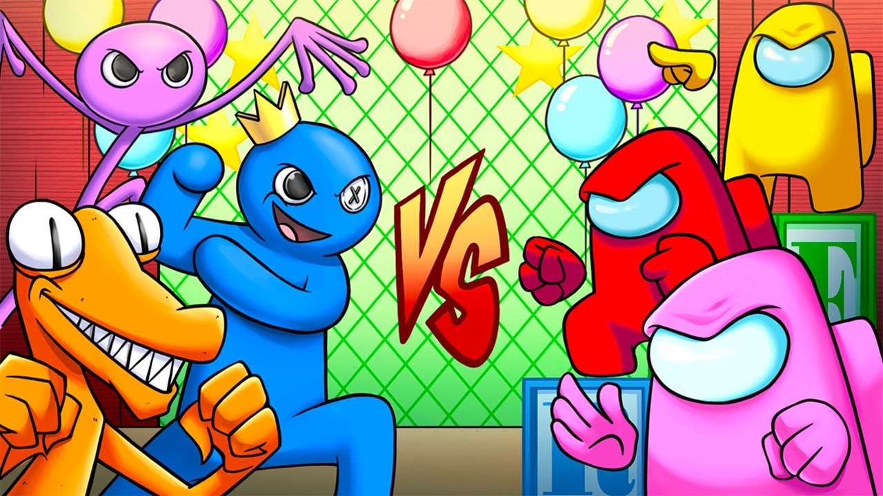 RAINBOW FRIENDS vs. AMONG US!? (Cartoon Animation) - YouTube