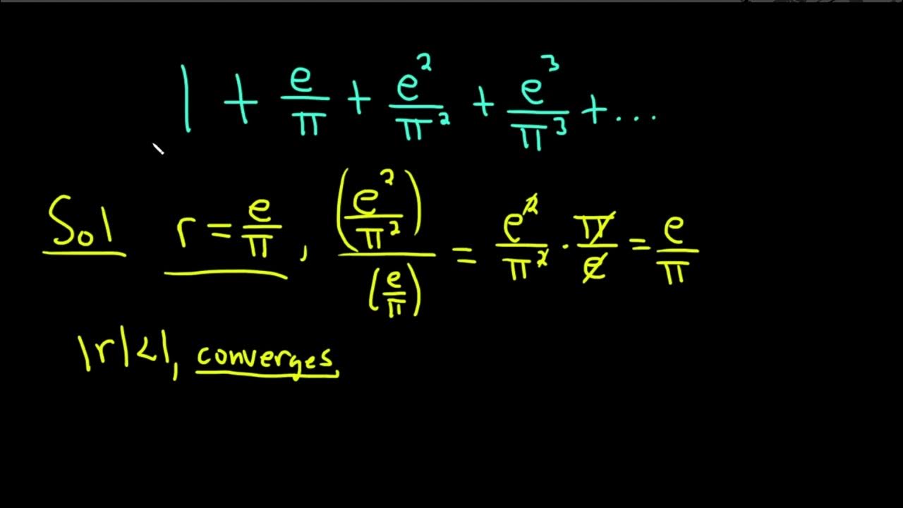 Sum of 1 + e/pi + e^2/pi^2 + e^3/pi^3 + ... - YouTube