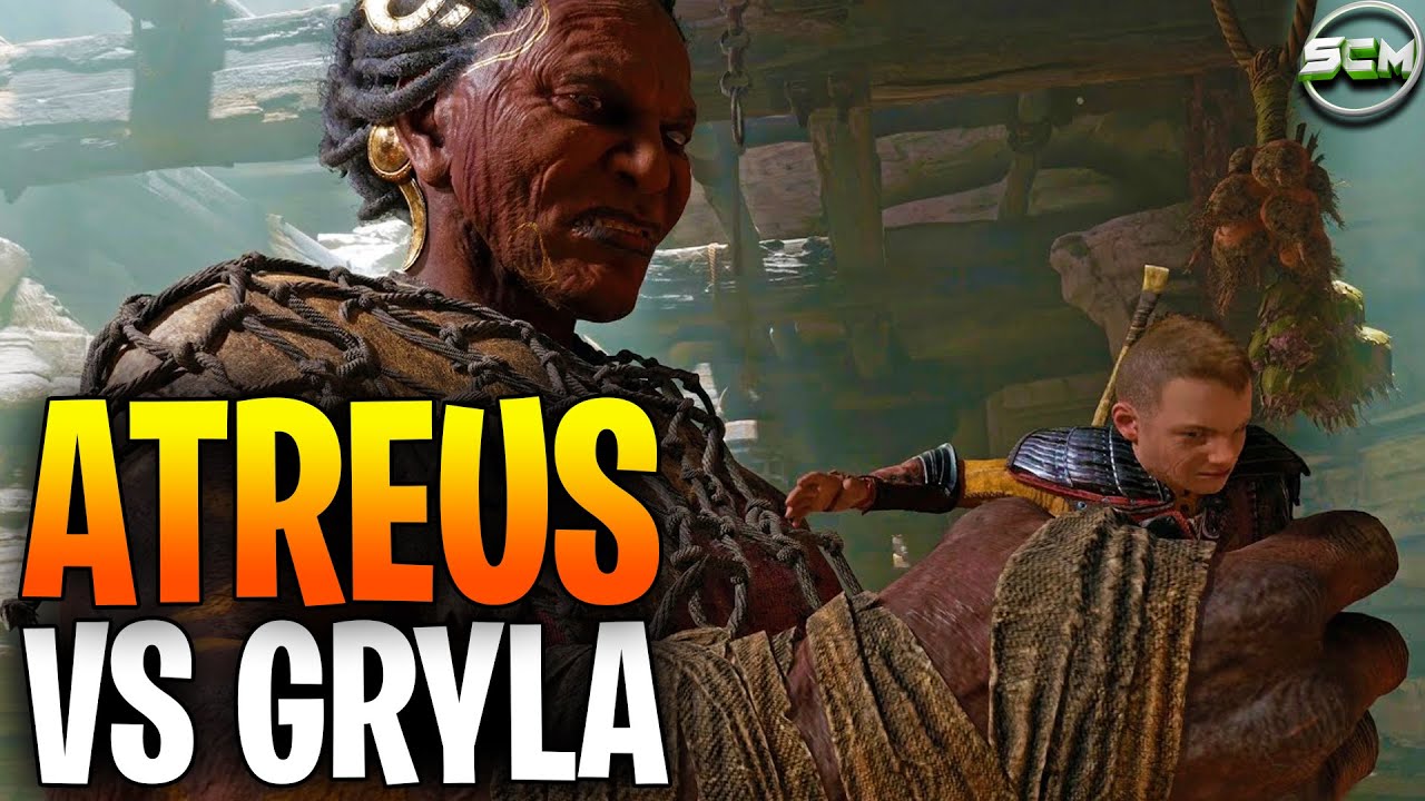 ATREUS VS GRYLA, LE COMBAT DE ATREUS CONTRE LA GÉANTE GRYLA, GAMEPLAY ...