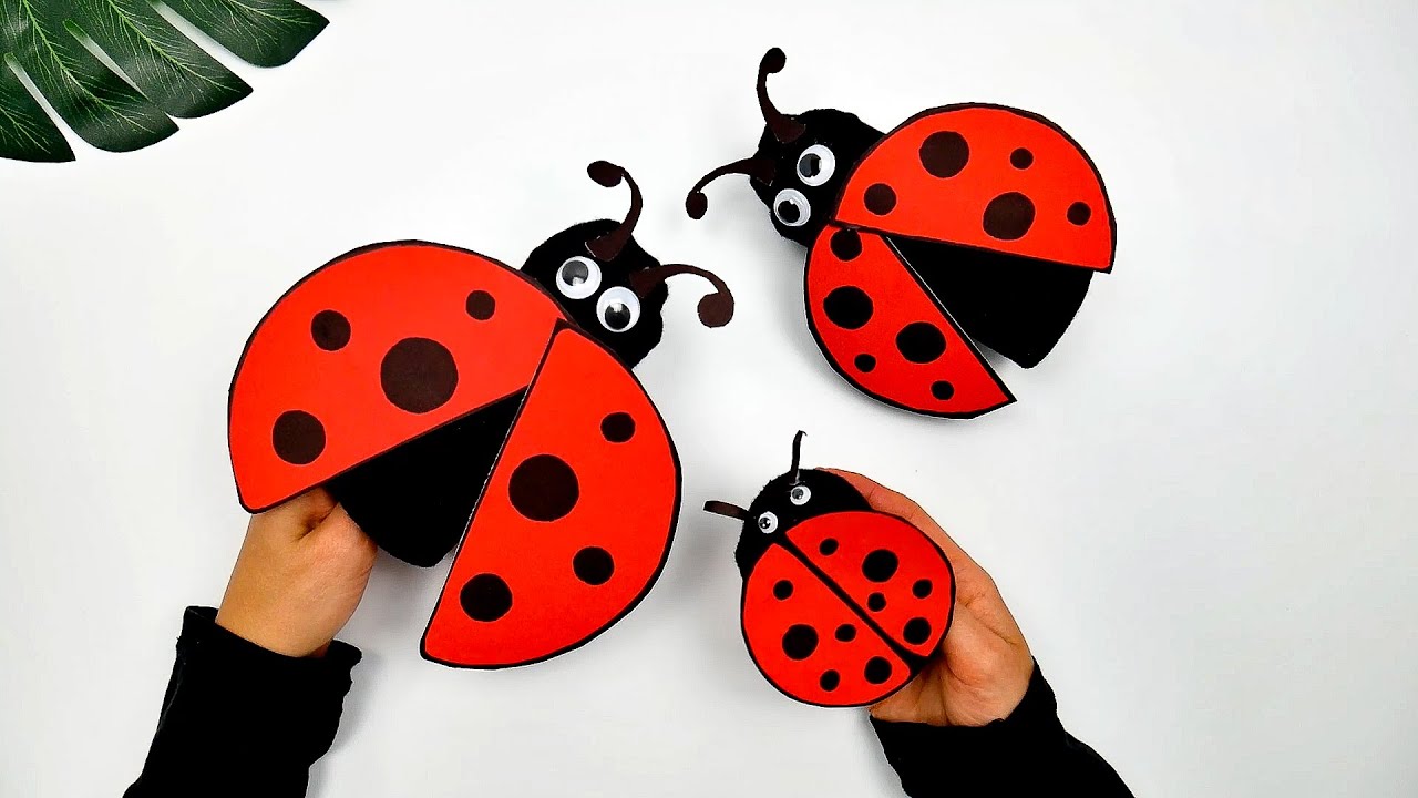 Ladybug Craft Out of Toilet Paper Roll - Fun Easy Craft for Kids - YouTube