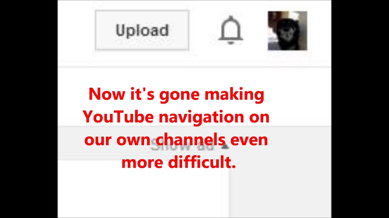 YouTube DROP-DOWN Menu Missing - YouTube