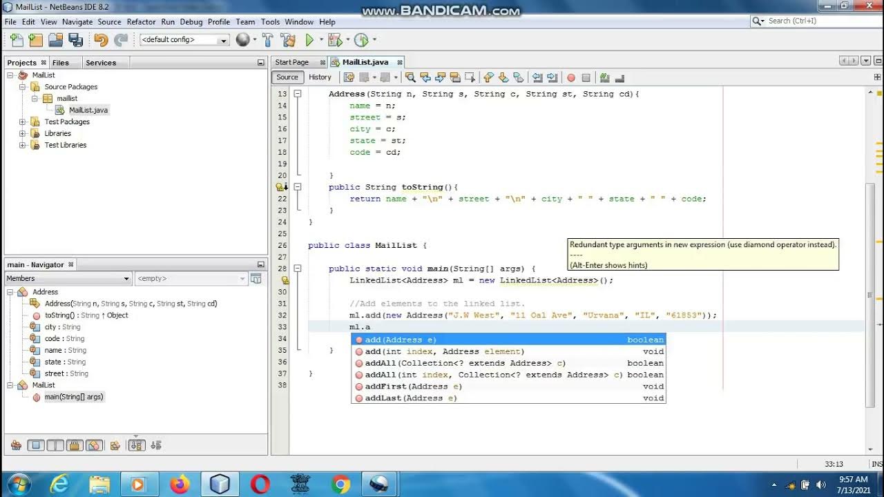 Java the complete Reference (Chapter 18) Example (10) Storing User Defined Classes in ...