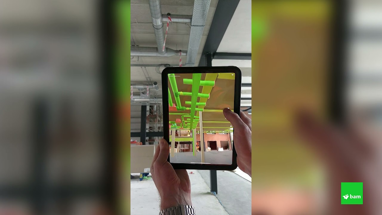 Augmented Reality op de bouwplaats - YouTube