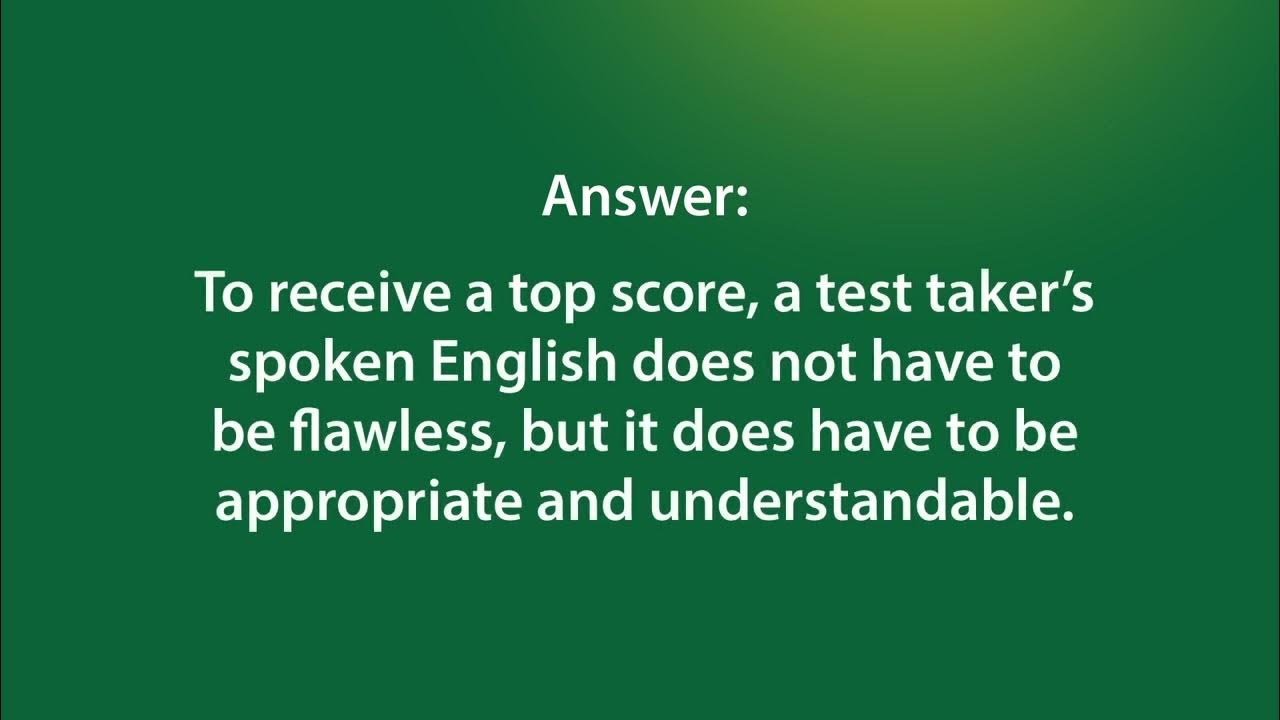 TOEIC® Speaking Test Part 1 - YouTube