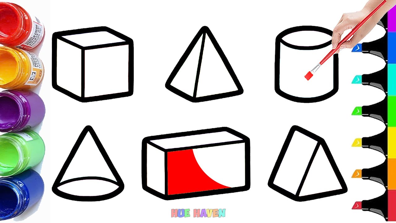 How to Draw Basic 3D Shapes | Easy Step By Step Tutorial #205 - YouTube