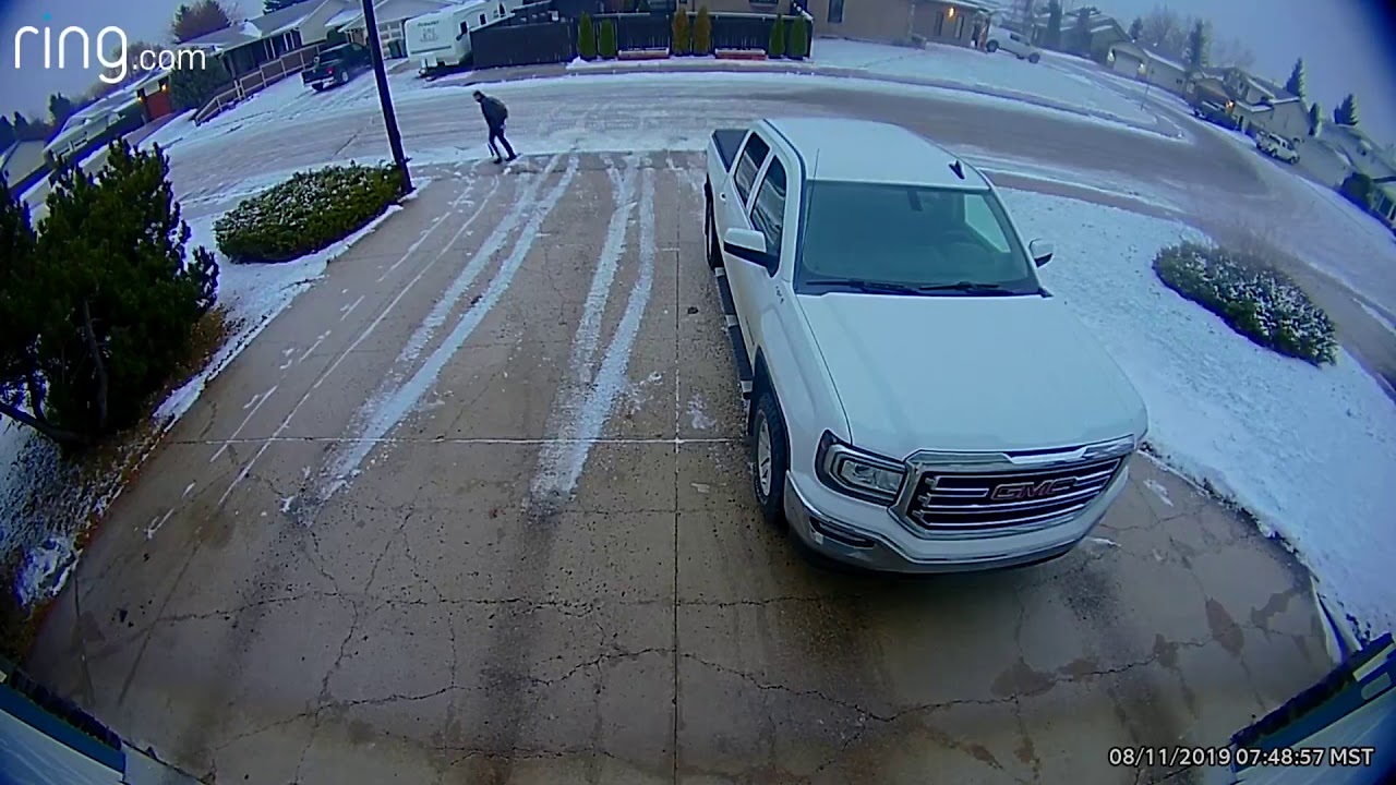 funny fail slipping on driveway - YouTube