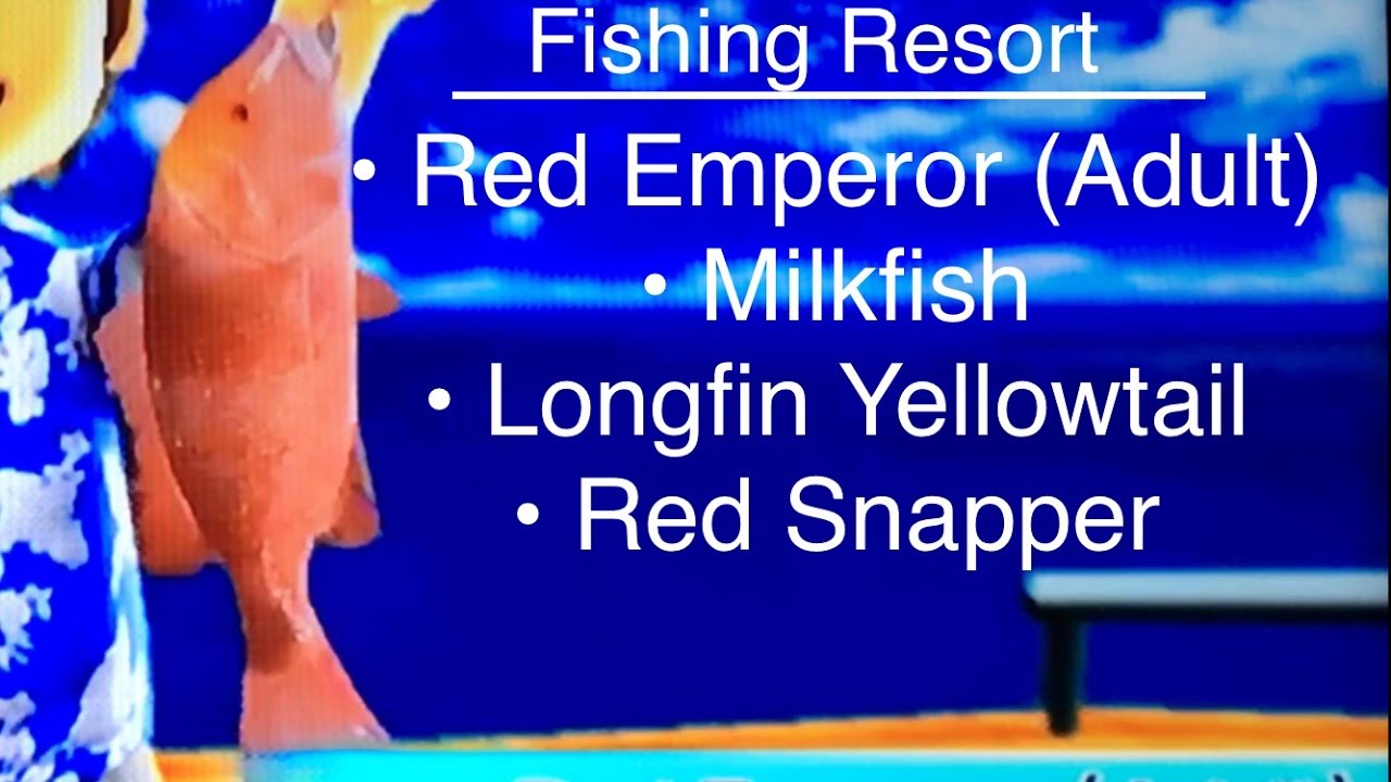 Let's Play: Fishing Resort Wii, Red Emperor (Adult), Milkfish, Longfin ...