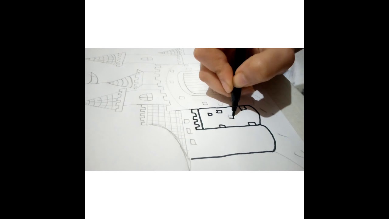 Drawa castieI Easy castIe Drawing tutorial - YouTube