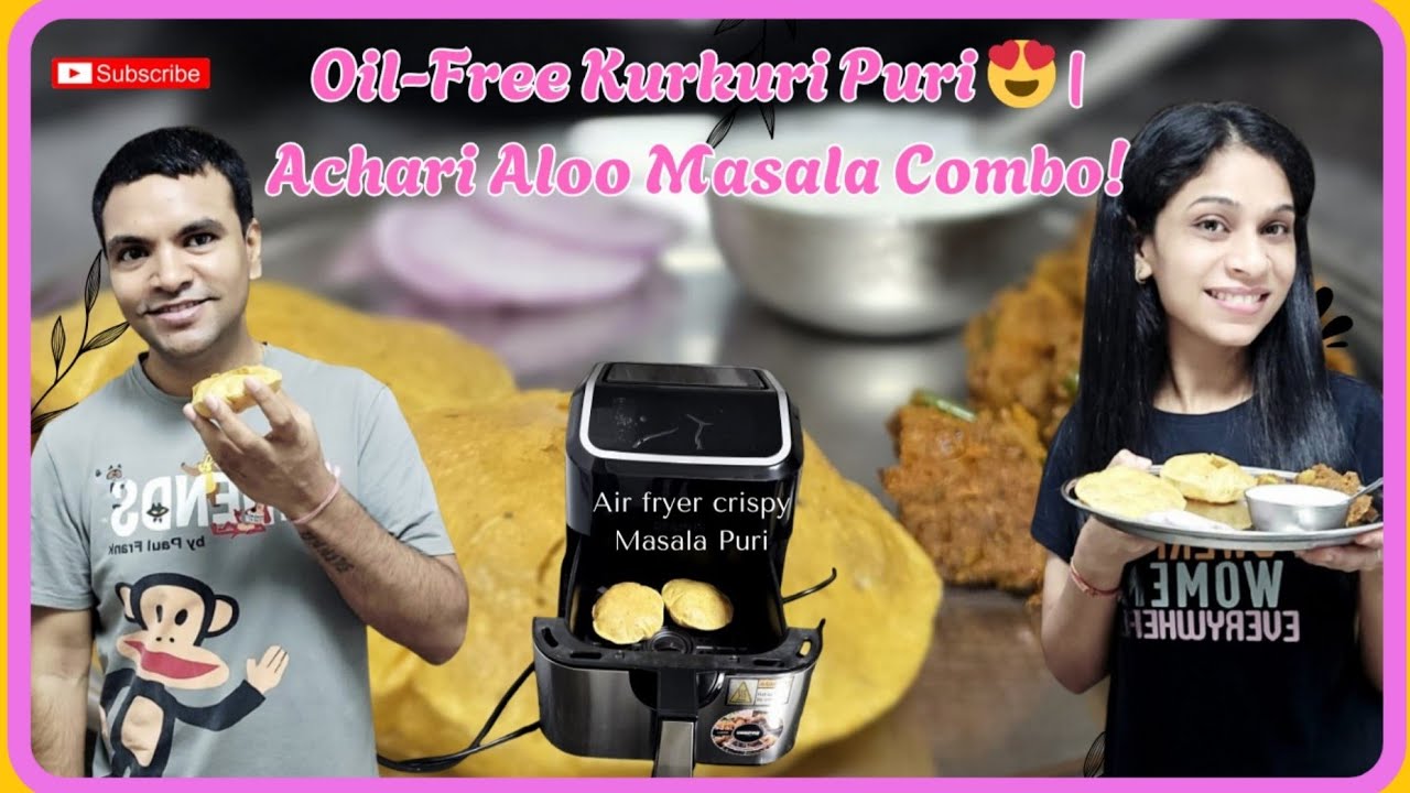 Achari Aloo & Oil-Free Masala Puri Recipe | Chatpata Indian Lunch Idea ...
