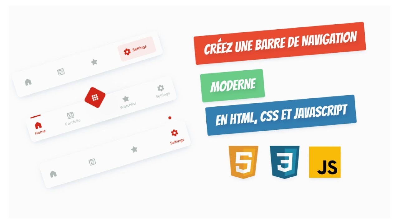 Créer une Barre de Navigation Moderne avec HTML, CSS et JavaScript | Session de Codage Complète ...