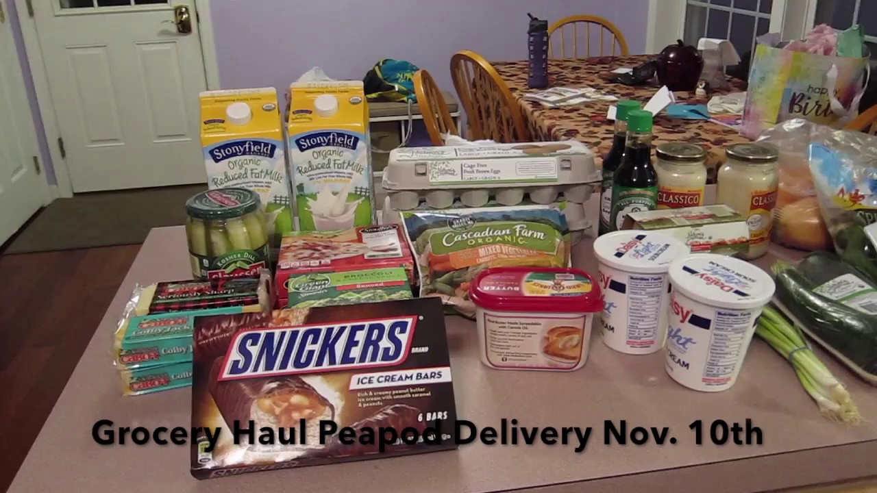 Grocery Haul Peapod Delivery Nov. 10th - YouTube