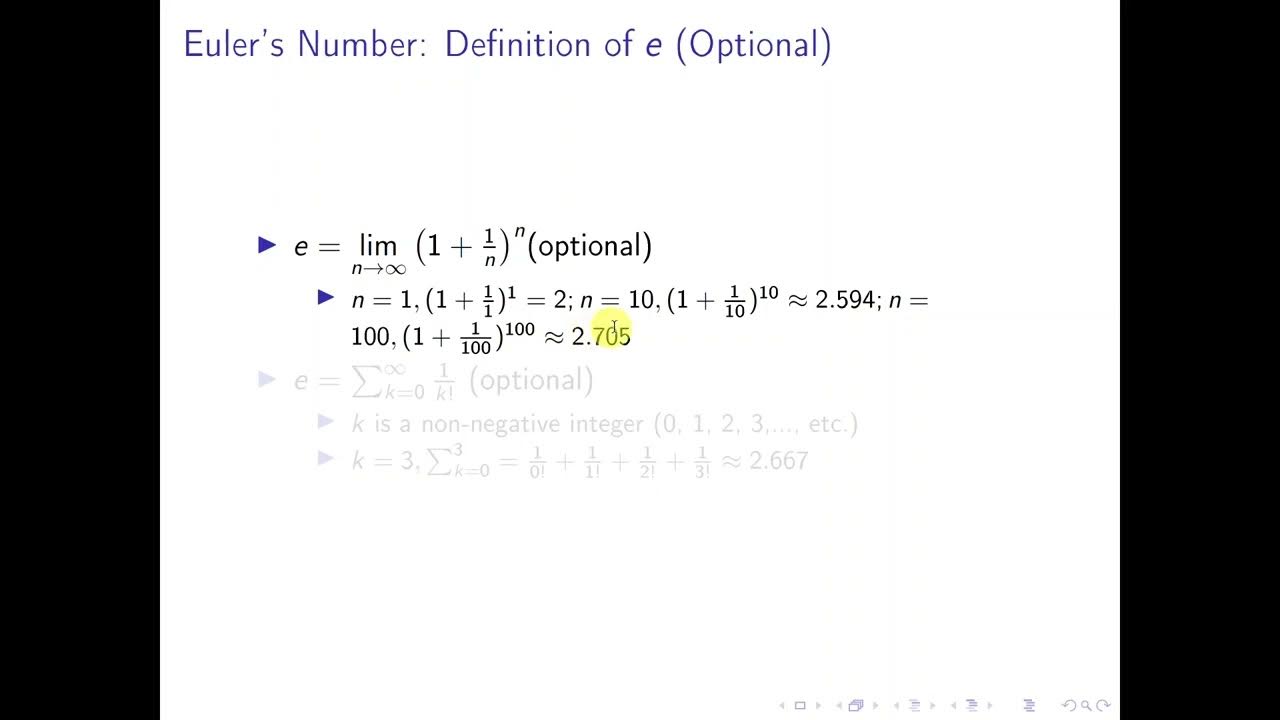 Mathematics: Definition of Euler's e - YouTube