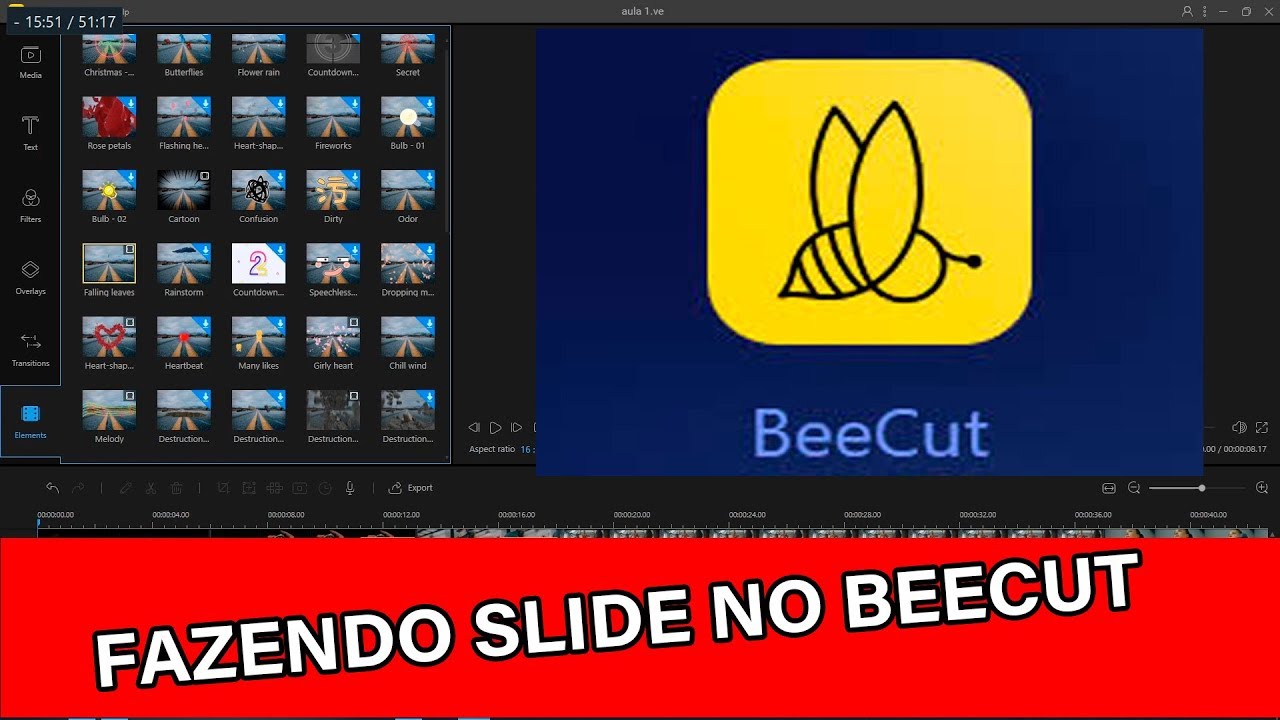 BeeCut - Como Fazer Slides (Transicoes) No Bee Cut - Edicao de videos ...