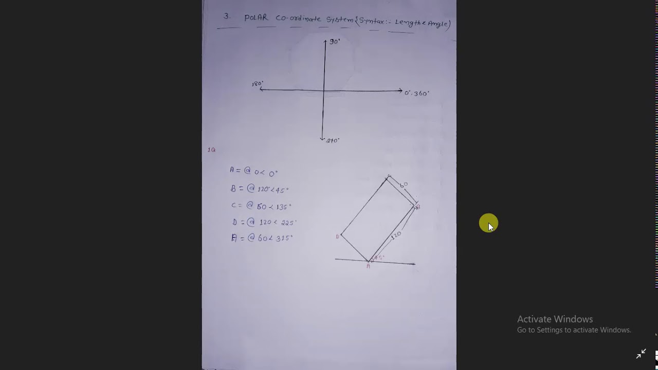 Polar Coordinate System In Autocad For Mechanical Engineers YouTube Polar Coordinate System In Autocad For Mechanical Engineers YouTube