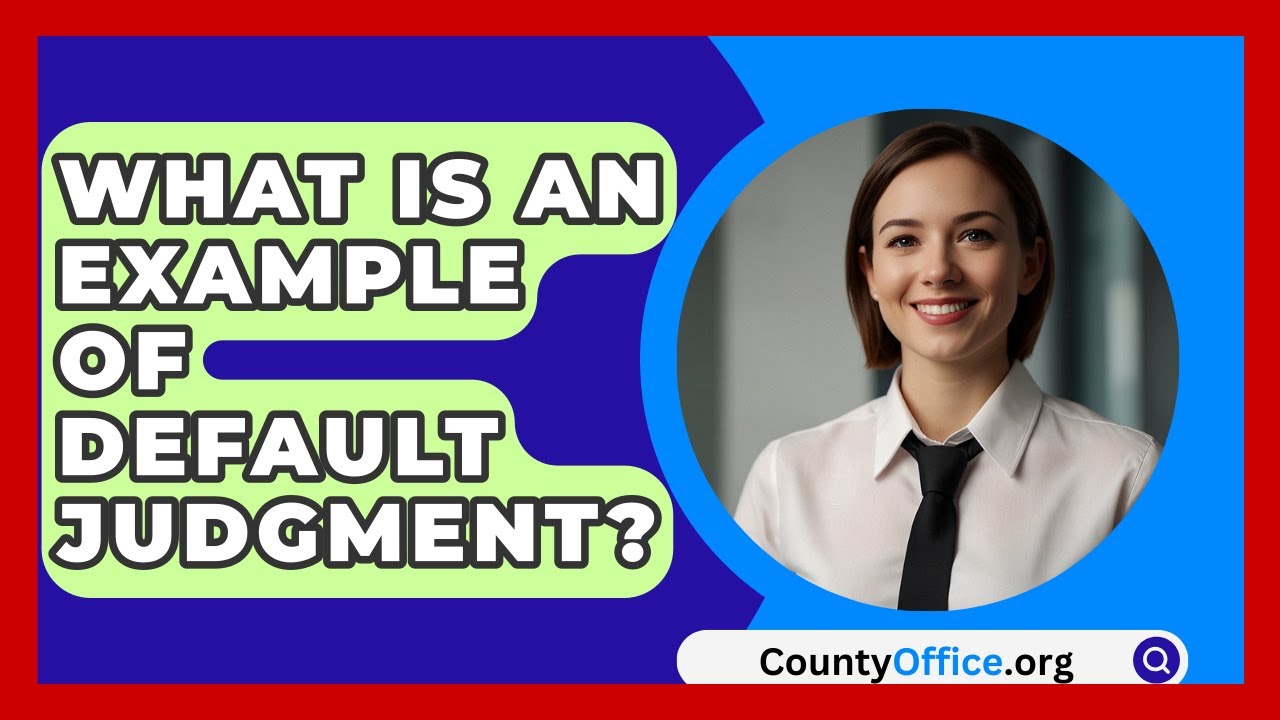 What Is An Example Of Default Judgment? - CountyOffice.org - YouTube