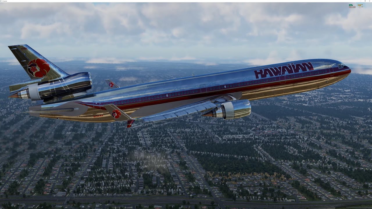Hawaiian Airlines Rotate MD-11 KORD Tkoff Rnwy 28R Procedure Turn ILS ...