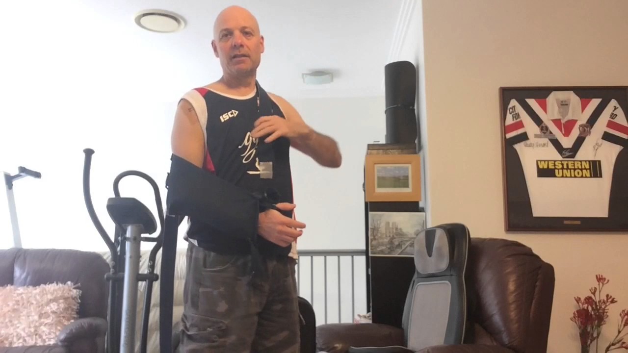 Shoulder Arthroscopy 1 wk post-op Physio Rehabilitation - YouTube