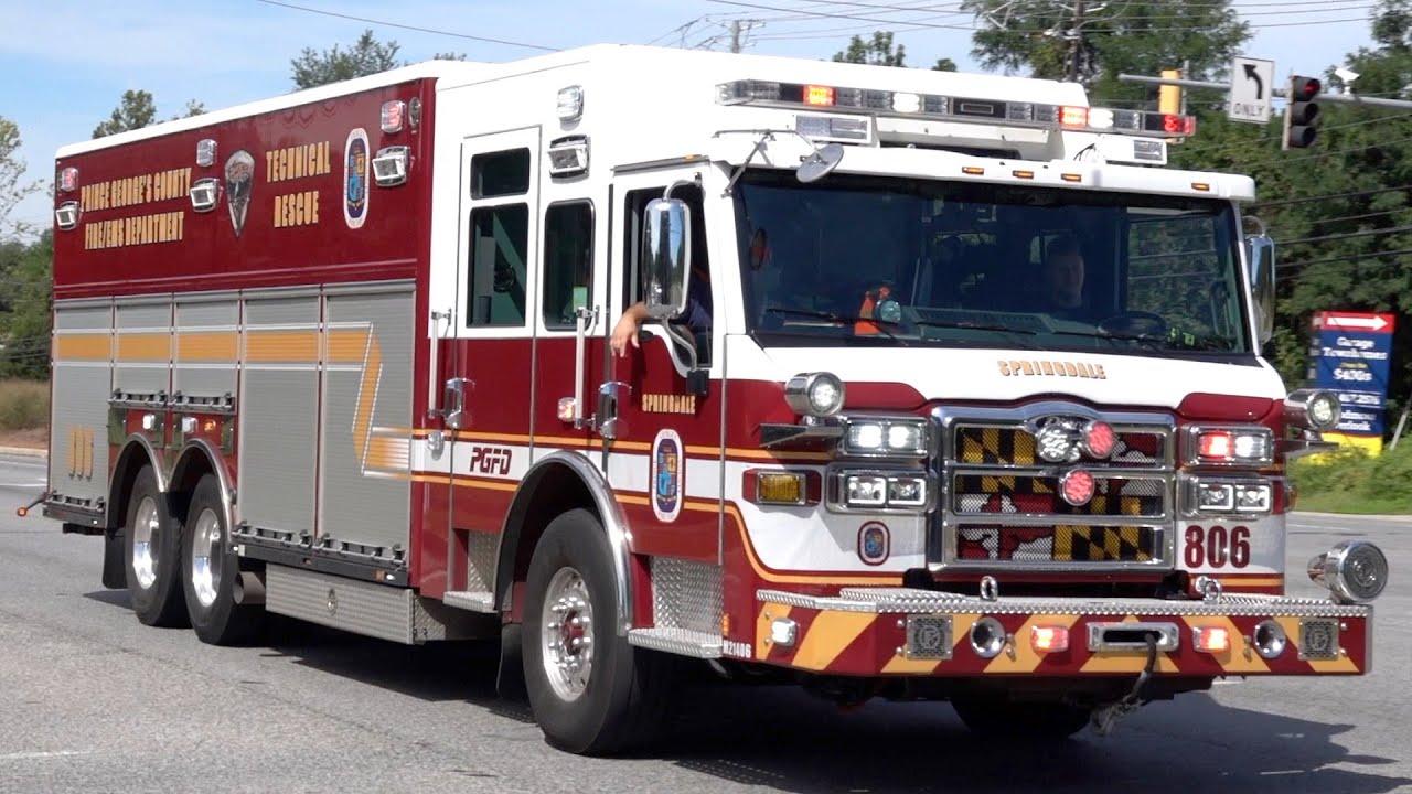 Prince George's County Fire & EMS Rescue Squad 806 & Water Rescue 806 ...